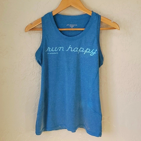 Brooks | Tops | Brooks Run Happy Tank Sky Blue | Poshmark